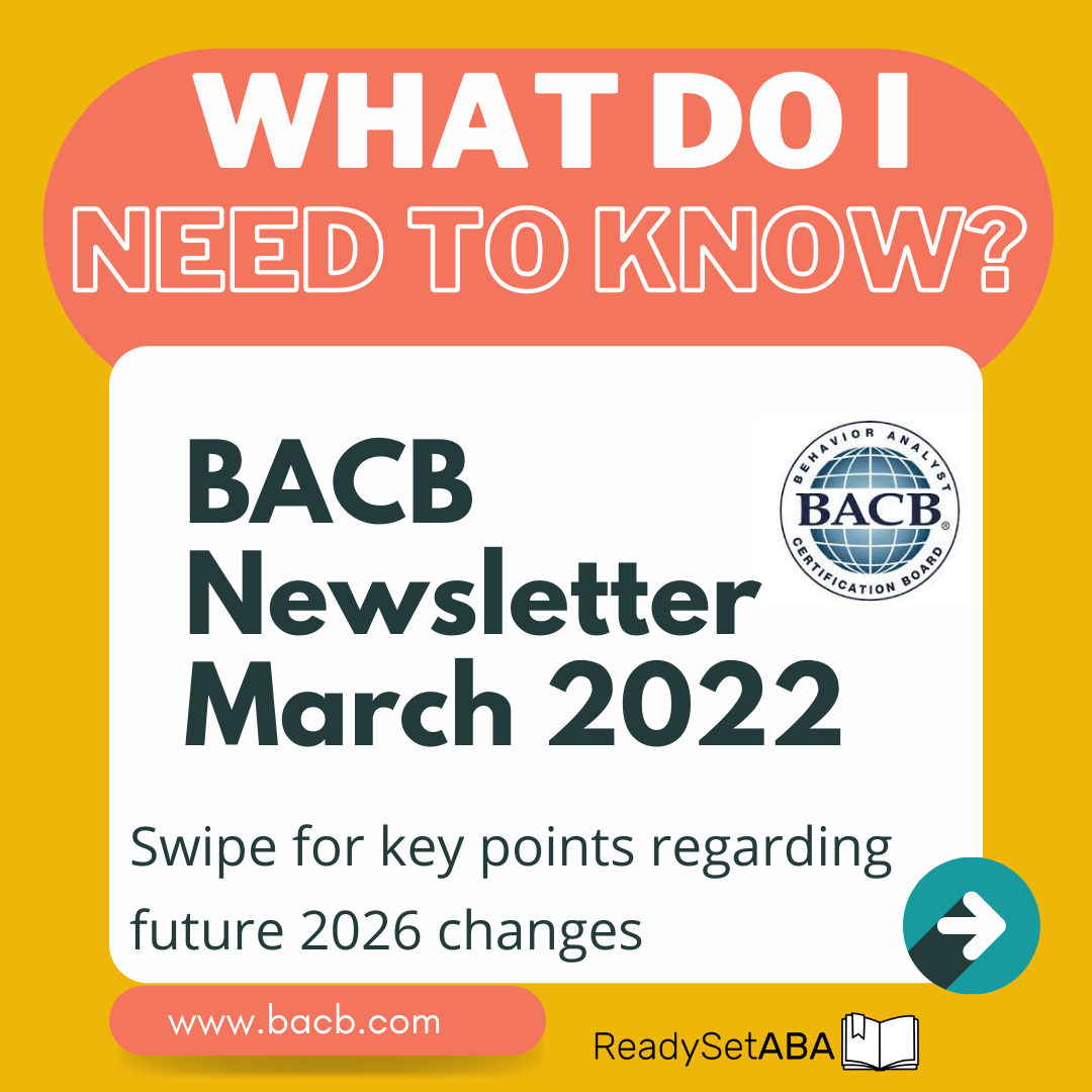 Upcoming BACB Changes For BCBA And BCaBA Certifications ReadySetABA